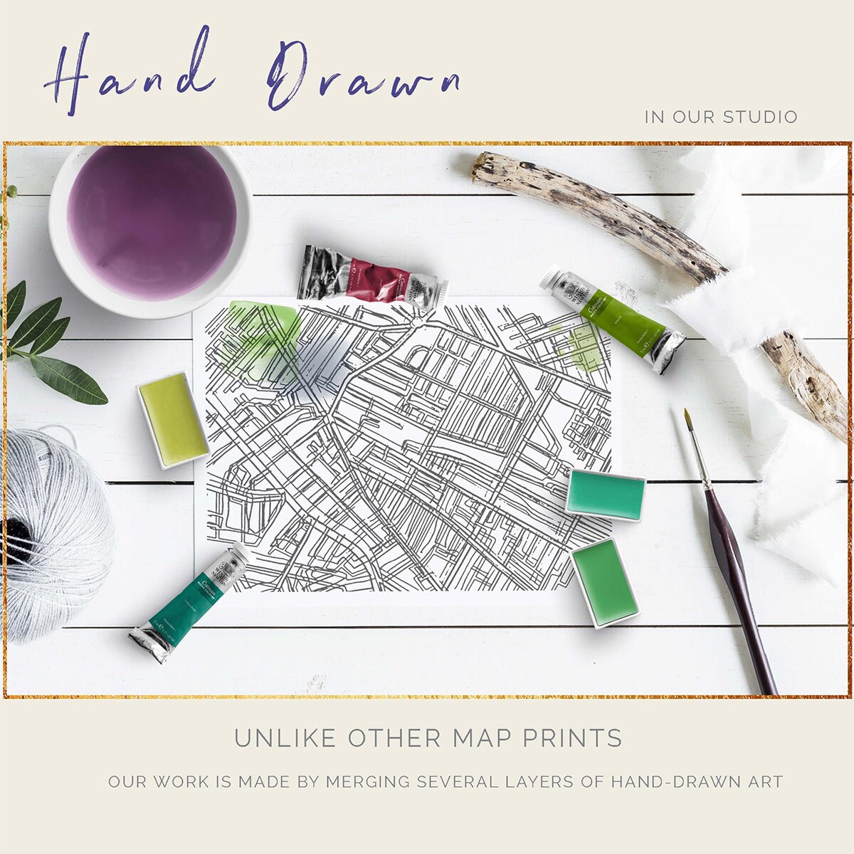 Davis Square Abstract Art Print, Boston City Maps, Newlywed Gift ...