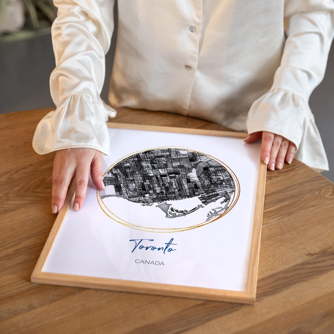 Toronto Canada Map Art. Digital Download- Map Art | Toronto Art Print ...