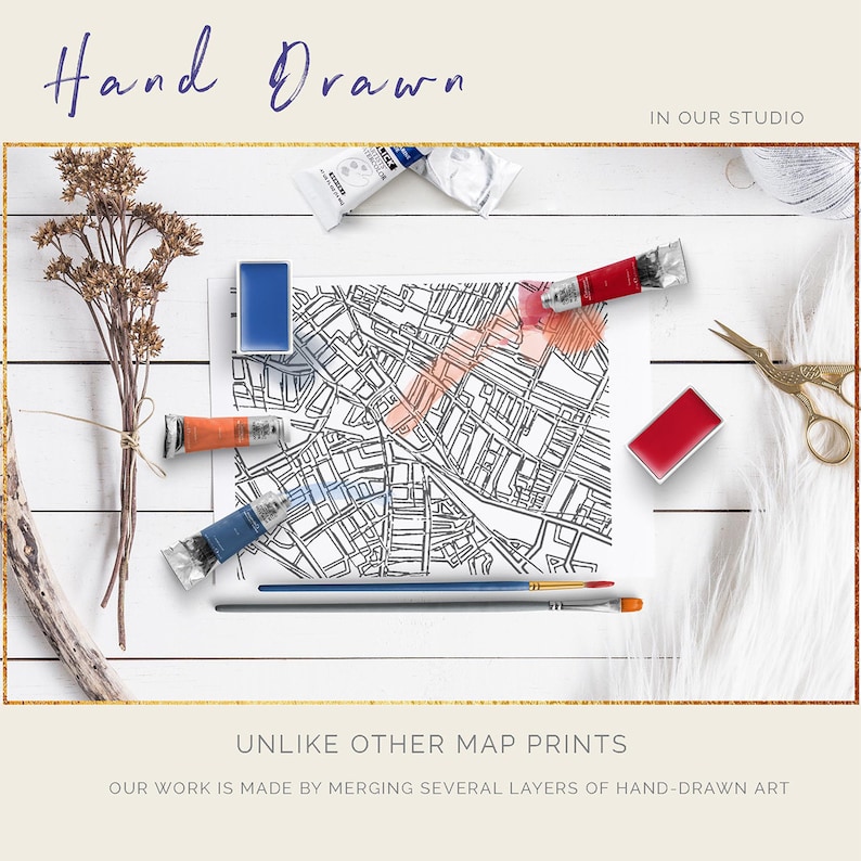 Porter Square Map Porter Square Cambridge Art Abstract Art - Etsy