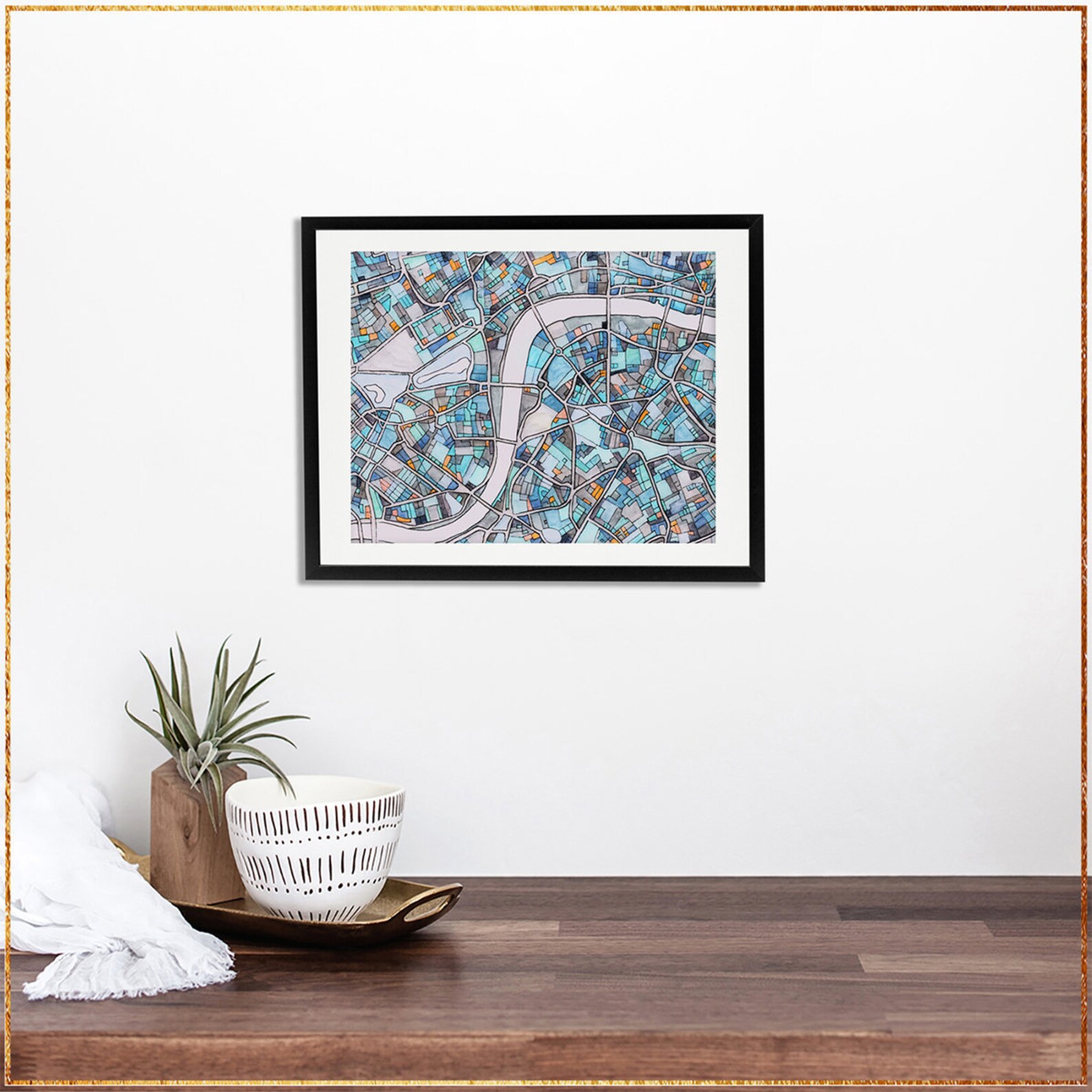 London Map, Abstract Wall Art, London City Maps, Travel Gifts, 11x14 ...