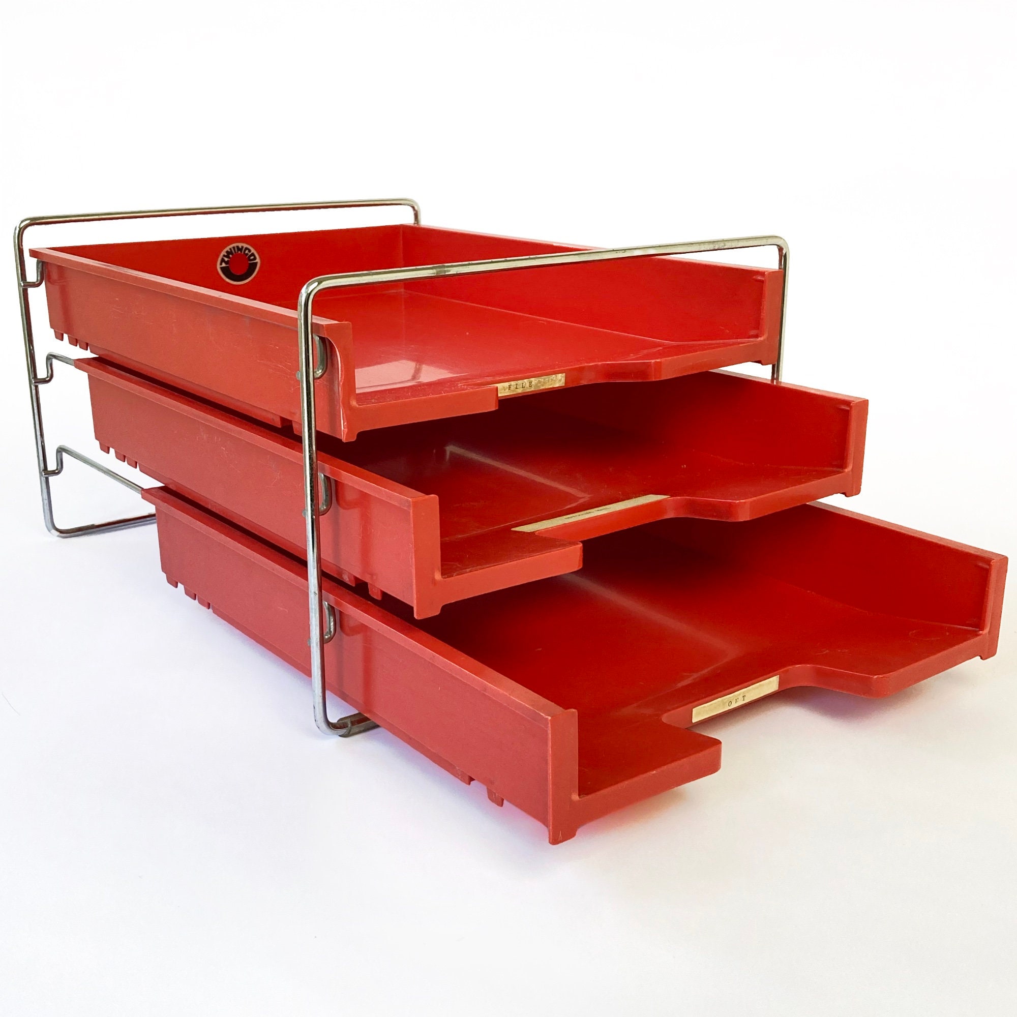 Vintage Zwingo Office Letter Tray in Out Box Organizer Mid - Etsy