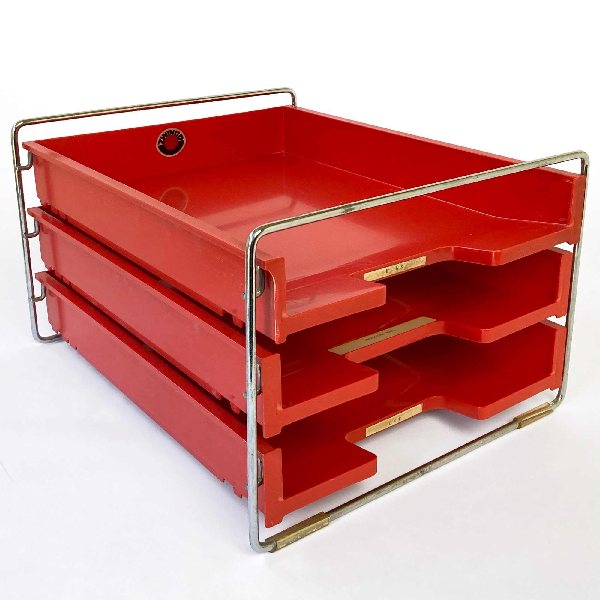 Vintage Zwingo Office Letter Tray in Out Box Organizer Mid - Etsy