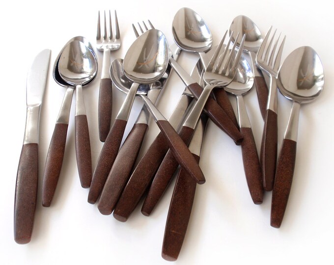 Vintage Interpur 16 Pieces Flatware Silverware Japan Mid-century Danish ...