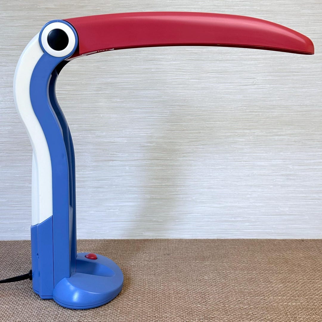 Classic Toucan Table Lamp by Huang Blue and Burgundy - Etsy