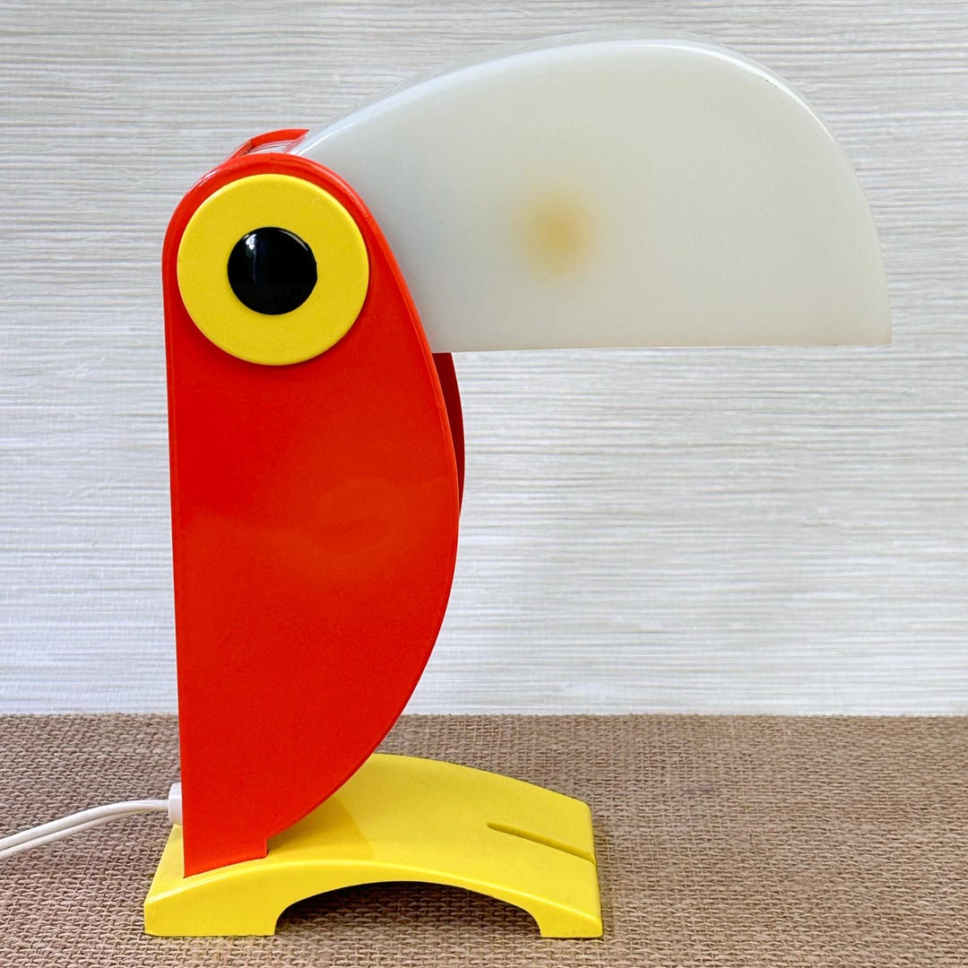Authentic Orange Toucan Table Lamp Italian Design OTF - Etsy