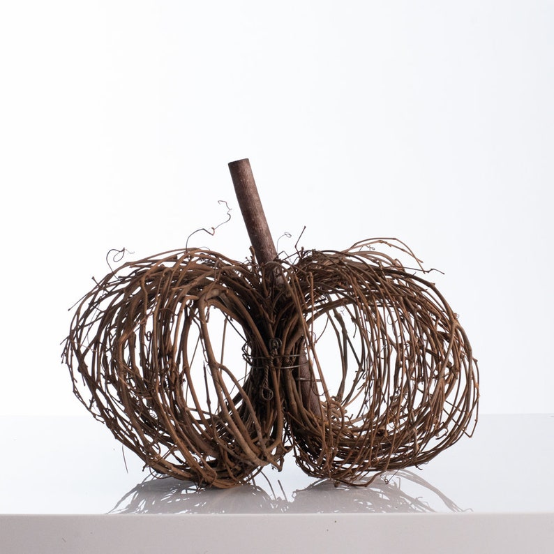 Natural Grapevine Twig Pumpkin Halloween Front Porch Fall Decor - Etsy