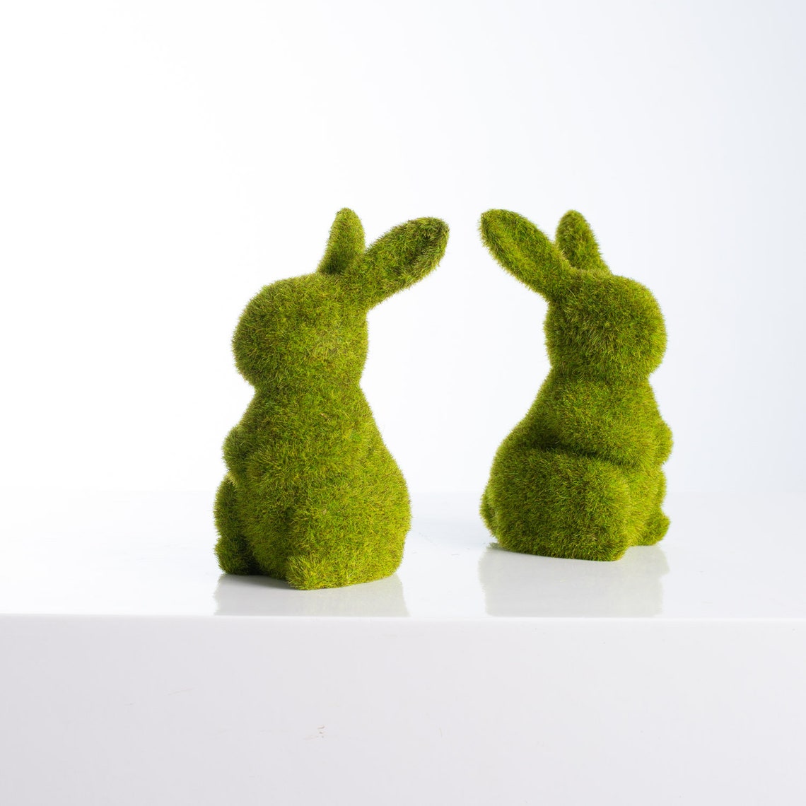 Moss Covered Standing Bunny Rabbits Easter Tabletop Décor - Etsy