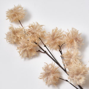 Beige Flocked Chestnut Bloom Faux Floral Spray - 40" - Etsy