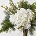 Peace on Earth Fluffy White Hydrangea, Peony, Christmas Amaryllis With ...