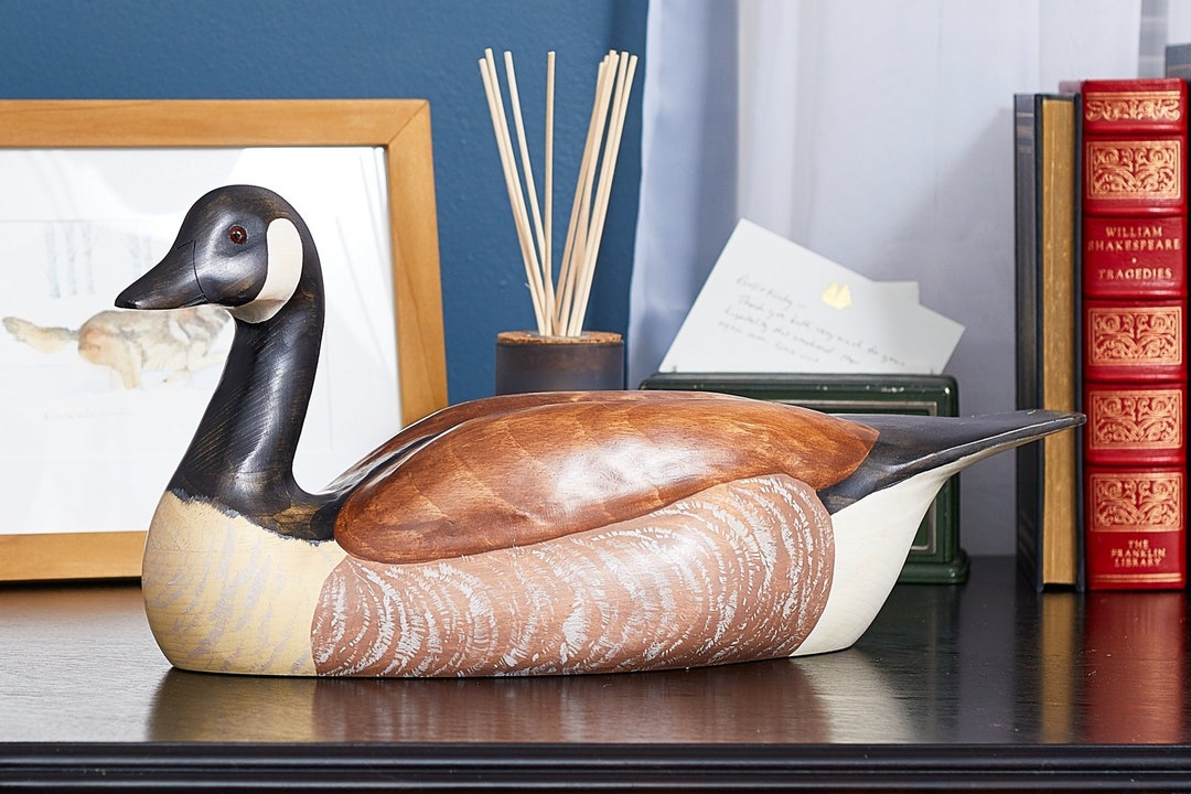 Hand Carved Canadian Goose Premier Wooden Decorative Decoy - Etsy