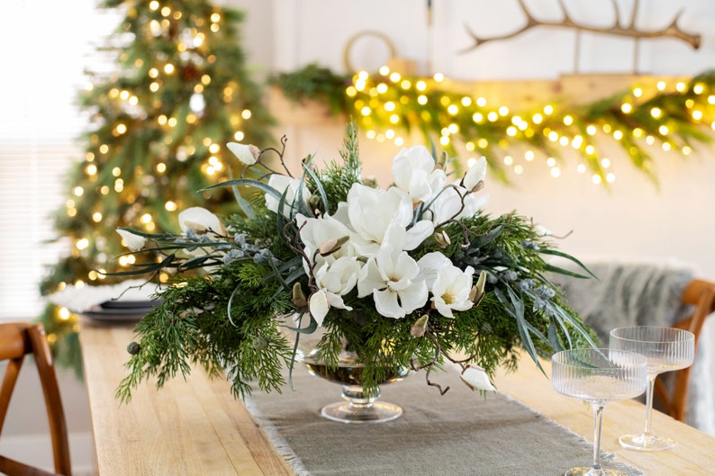 Winter Elegance Real Touch Draped Juniper Eucalyptus Pods - Etsy