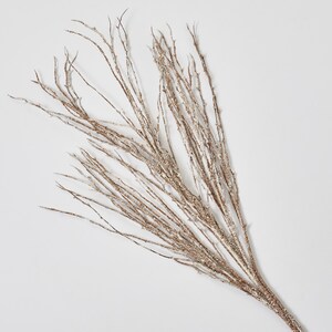 Snowy Iced Glitter Twig Bundle Faux Holiday Branch Stem - 40" - Etsy