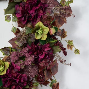 Merlot Ivy Medley With Fall Berry & Hydrangea Classic Autumn Front Door ...