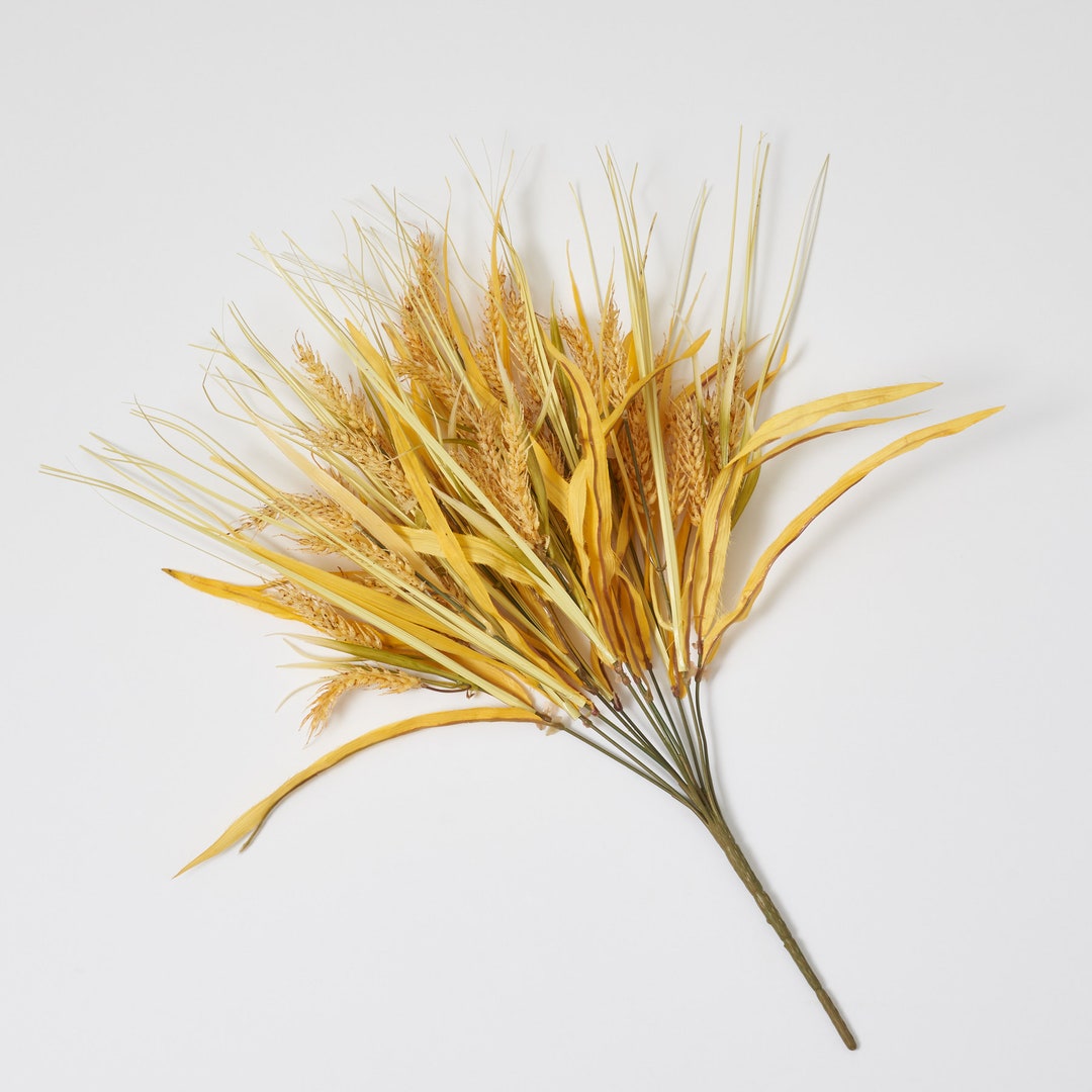 Wild Yellow Triticum Faux Wheat Grass Bush - 22" - Etsy