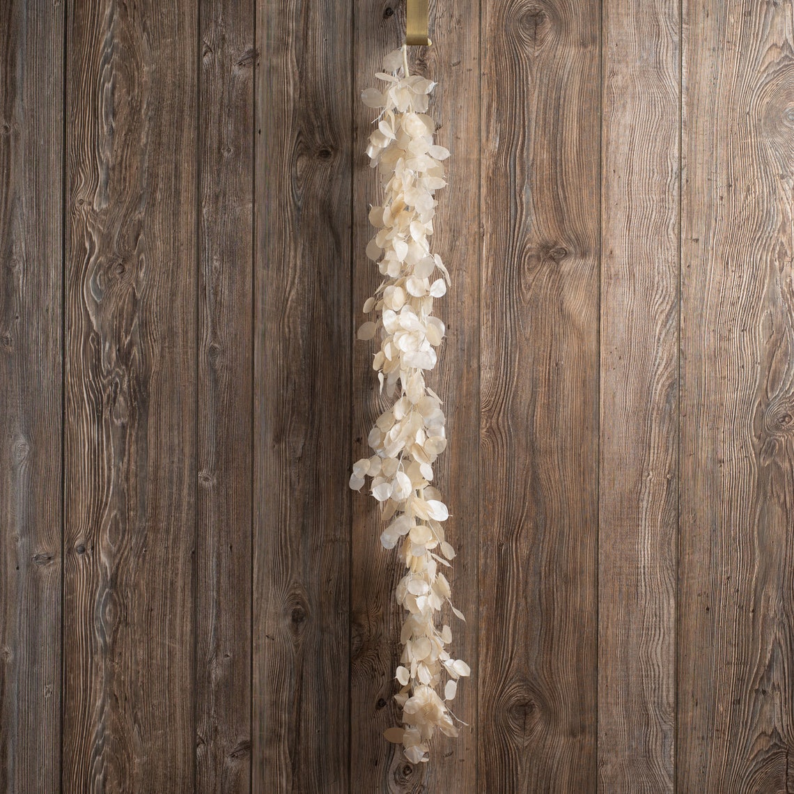 Dried Look Translucent Bleached Lunaria All Seasons Garland - Multiple ...