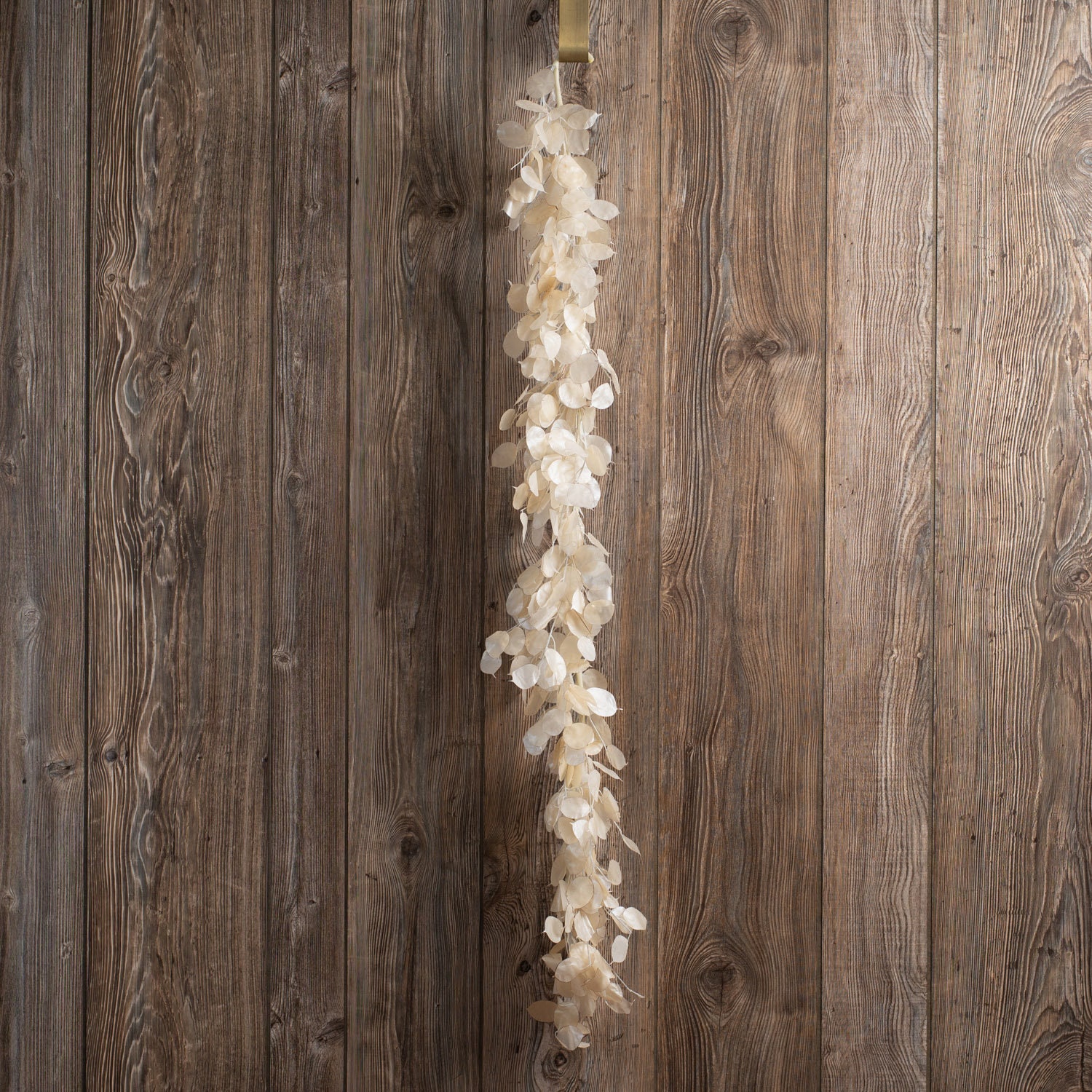 Dried Look Translucent Bleached Lunaria All Seasons Garland - Multiple ...