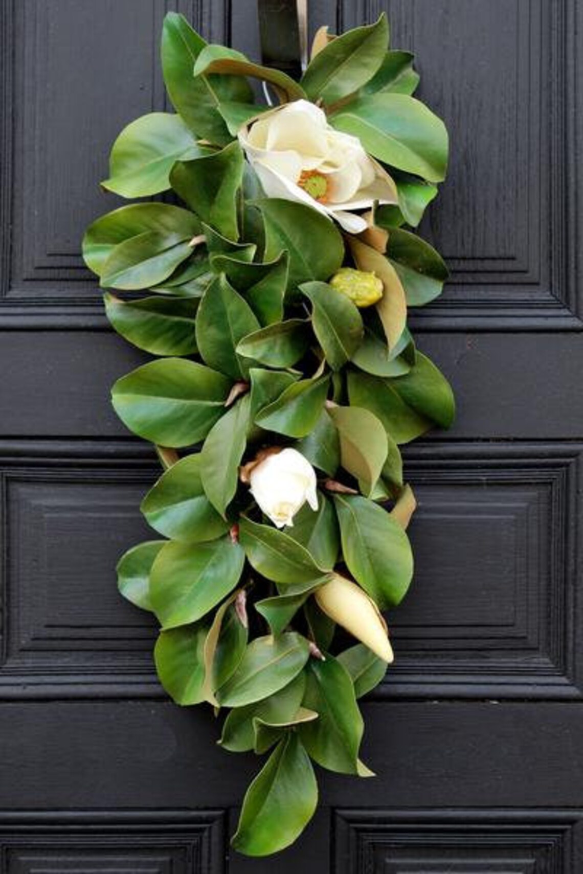 Real Touch Magnolia Teardrop Front Door Swag - Etsy