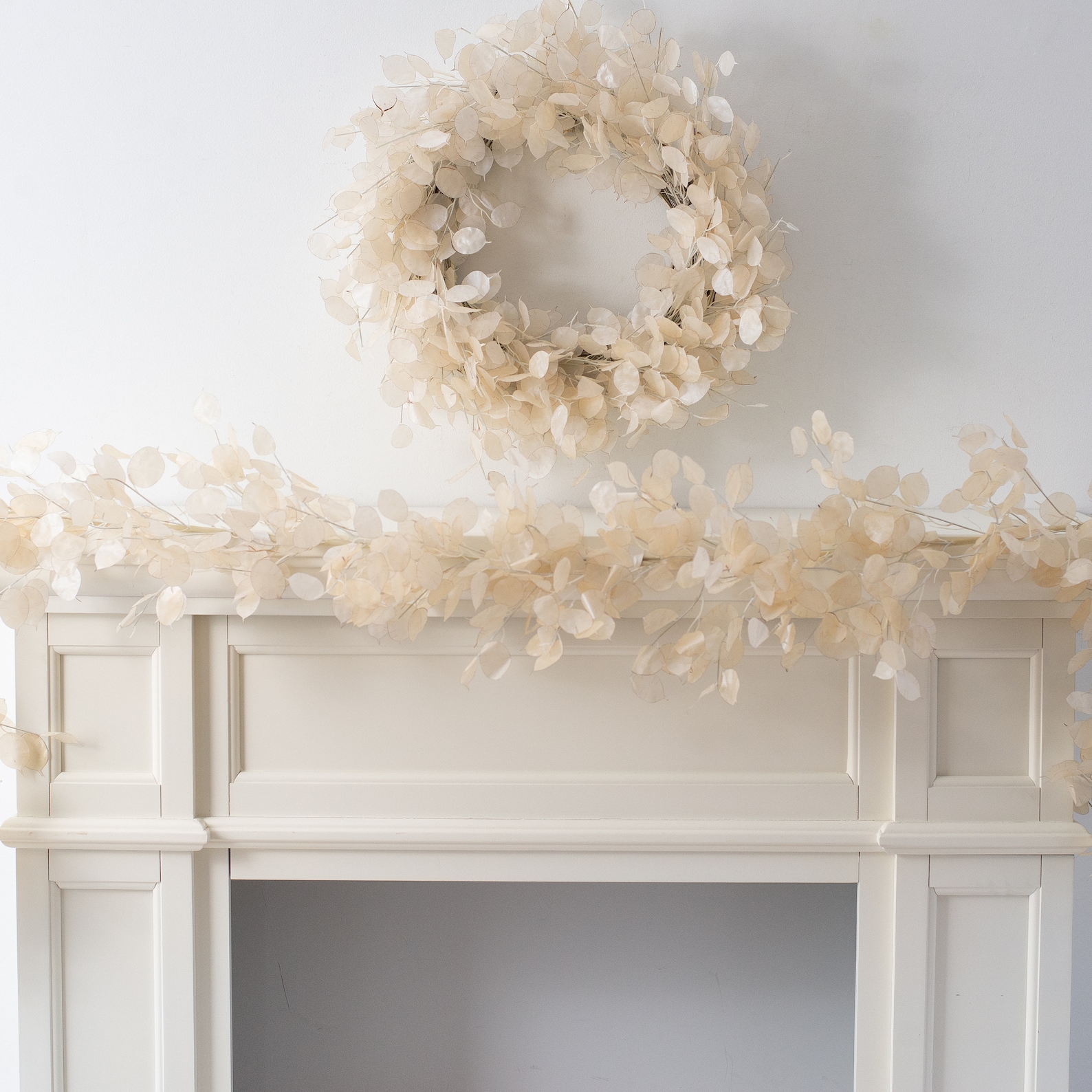 Dried Look Translucent Bleached Lunaria All Seasons Wreath - Etsy