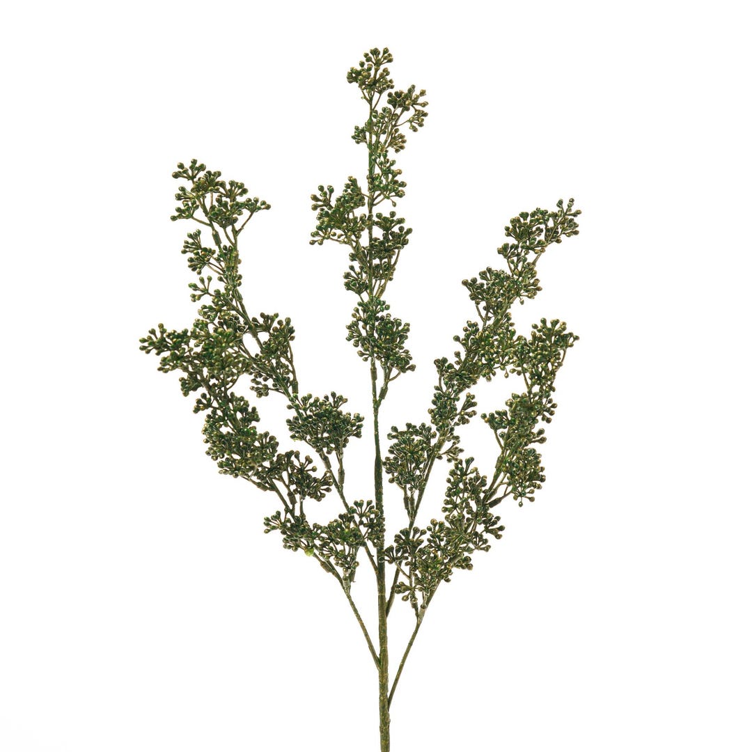 Moss Green Glitter Seed Branch Spray - 25" - Etsy