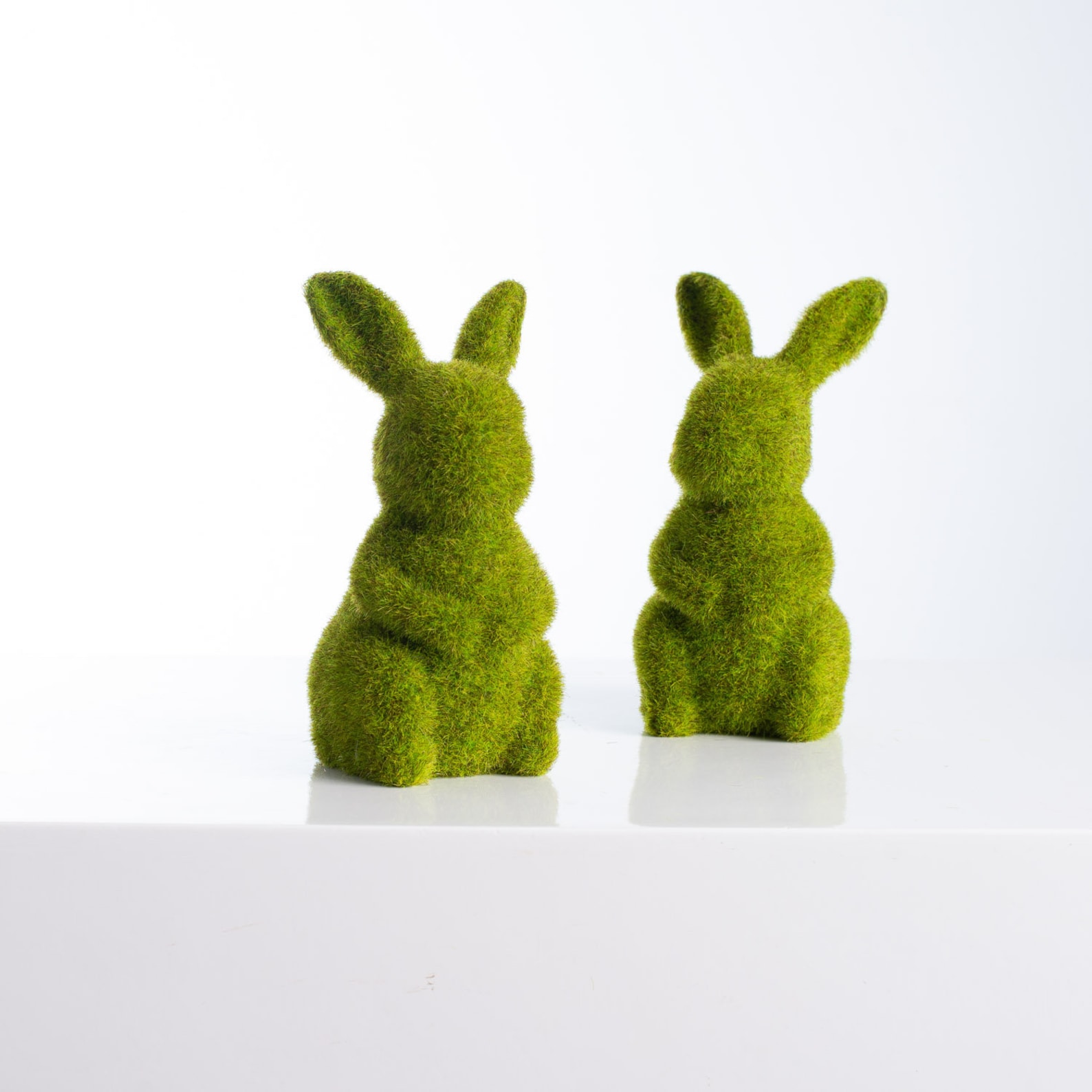 Moss Covered Standing Bunny Rabbits Easter Tabletop Décor - Set of 2 - Etsy