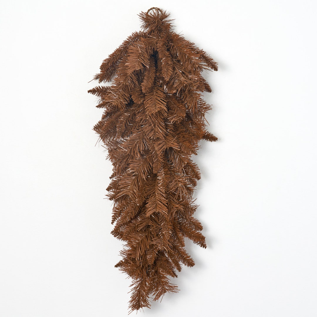 Deluxe Brown Pine Needle Large Teardrop Fall Swag Base - Etsy