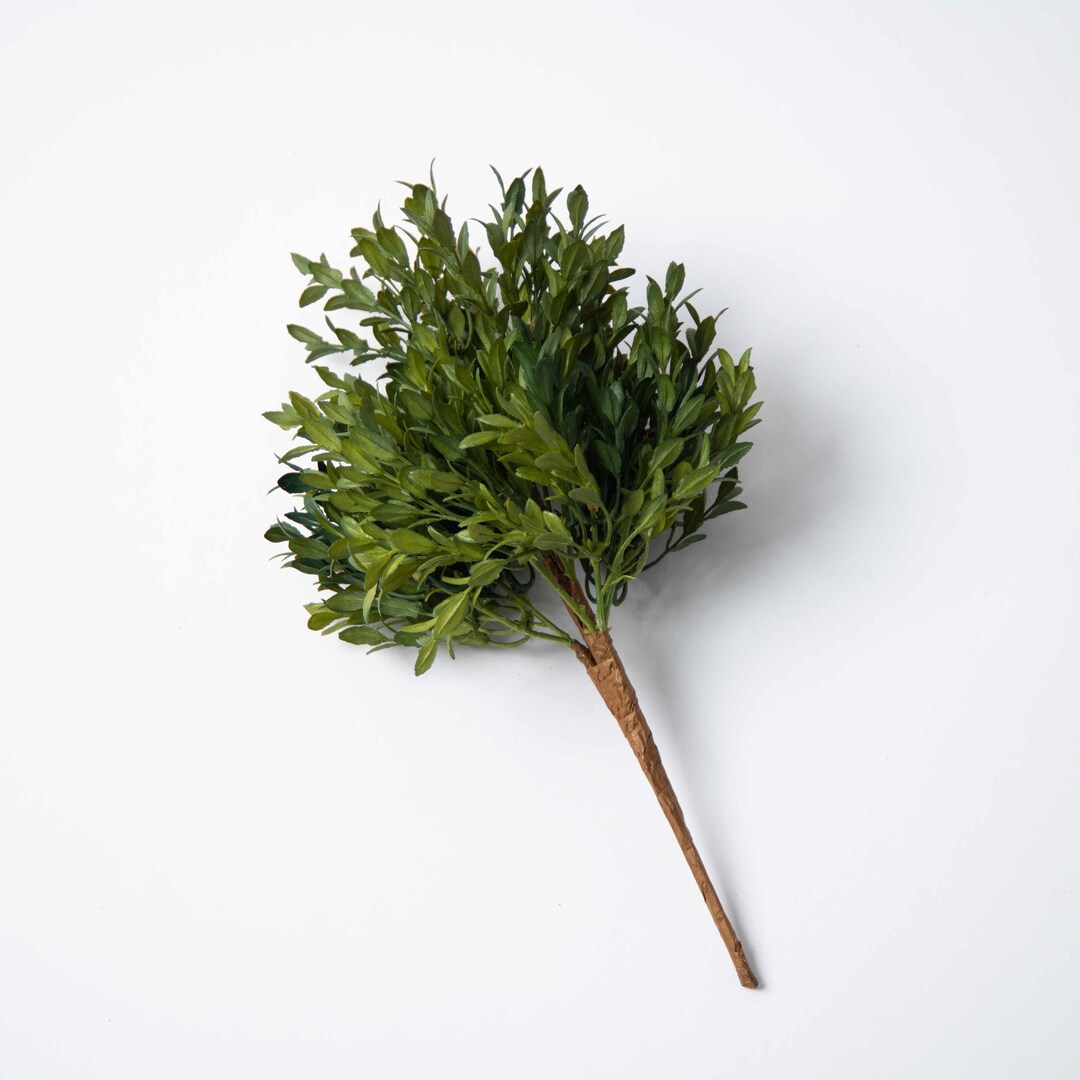 All Season Faux English Boxwood Bush Stem - 15" - Etsy