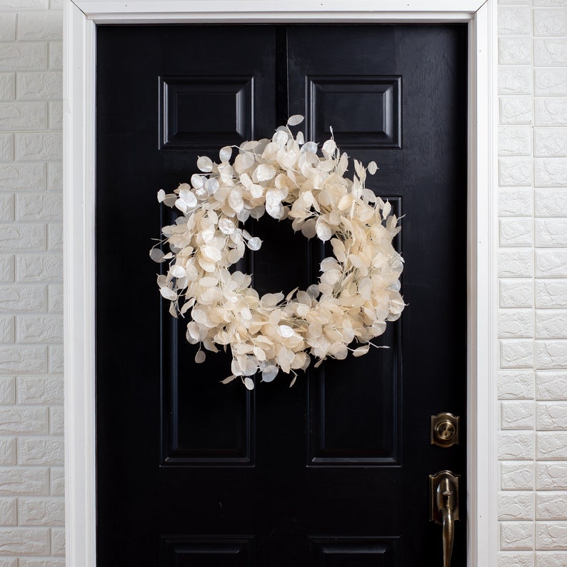 Dried Look Translucent Bleached Lunaria All Seasons Wreath - Etsy