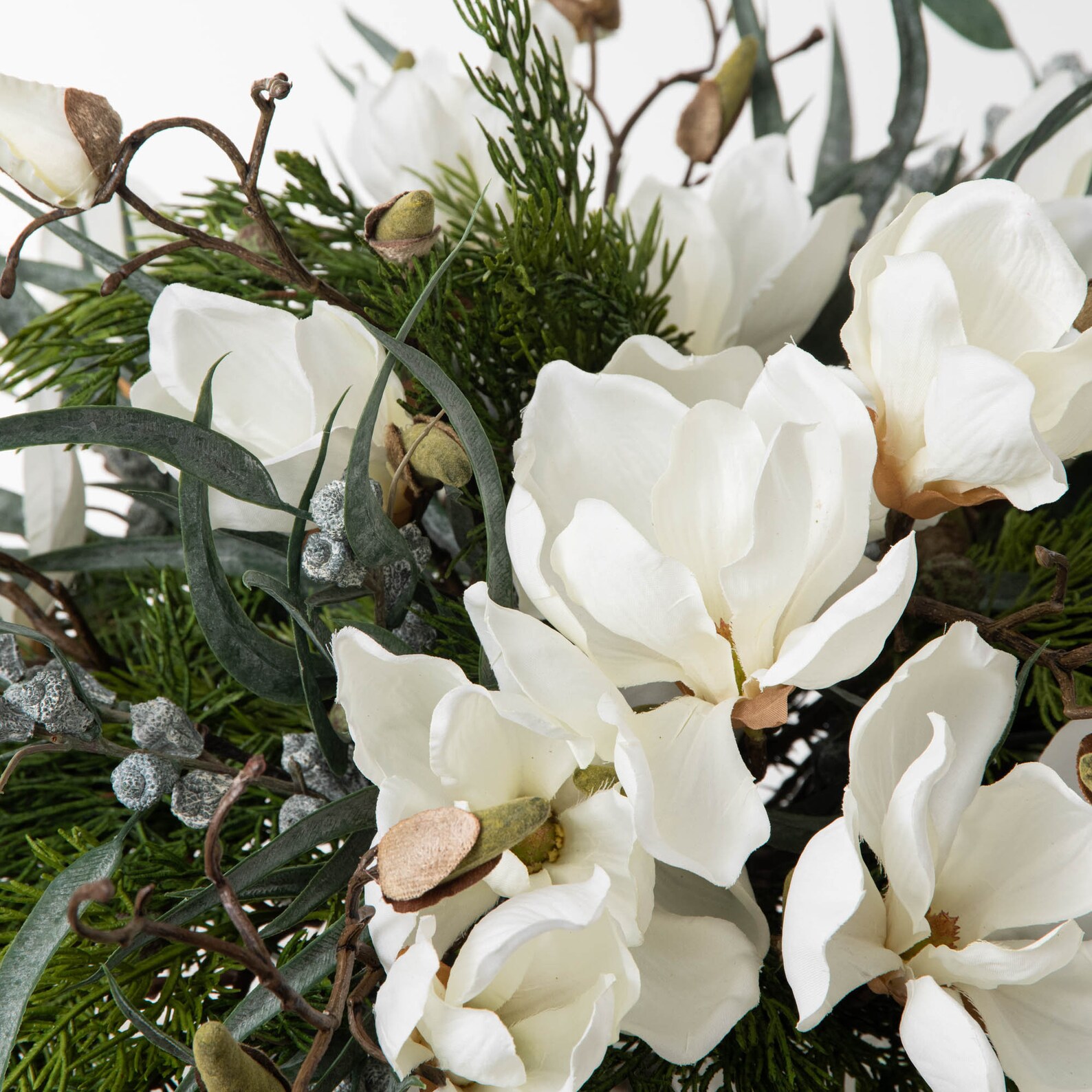 Winter Elegance Real Touch Draped Juniper Eucalyptus Pods - Etsy