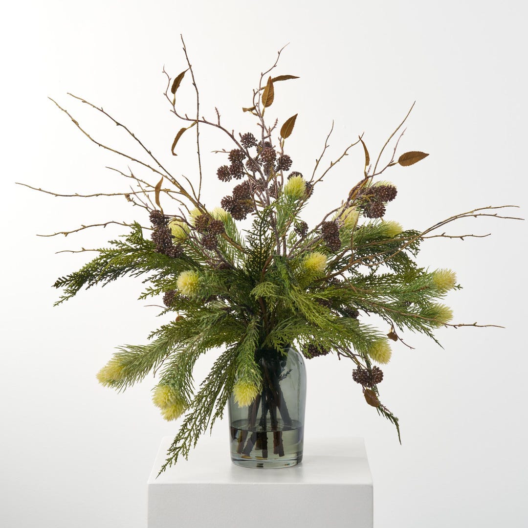 Woodland Gatherings - Cedar & Thistle Pine With Lifelike Sticks and ...