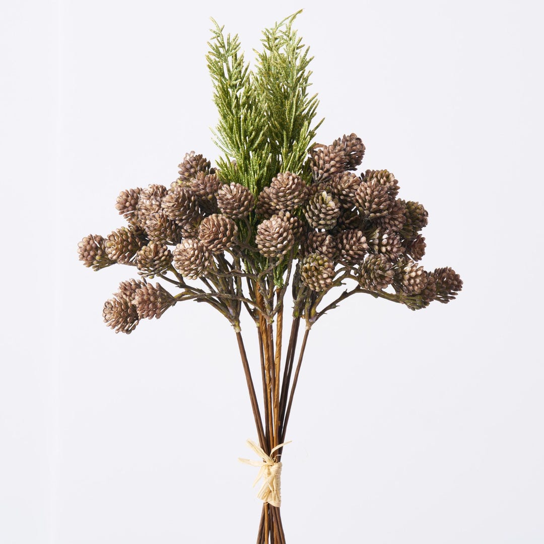 Pine Pods With Greenery Artificial Foliage Bundle of 10 Stems - 17" - Etsy