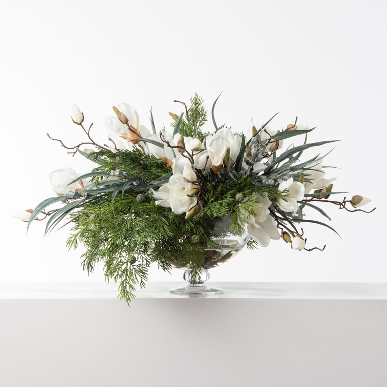 Winter Elegance Real Touch Draped Juniper Eucalyptus Pods - Etsy