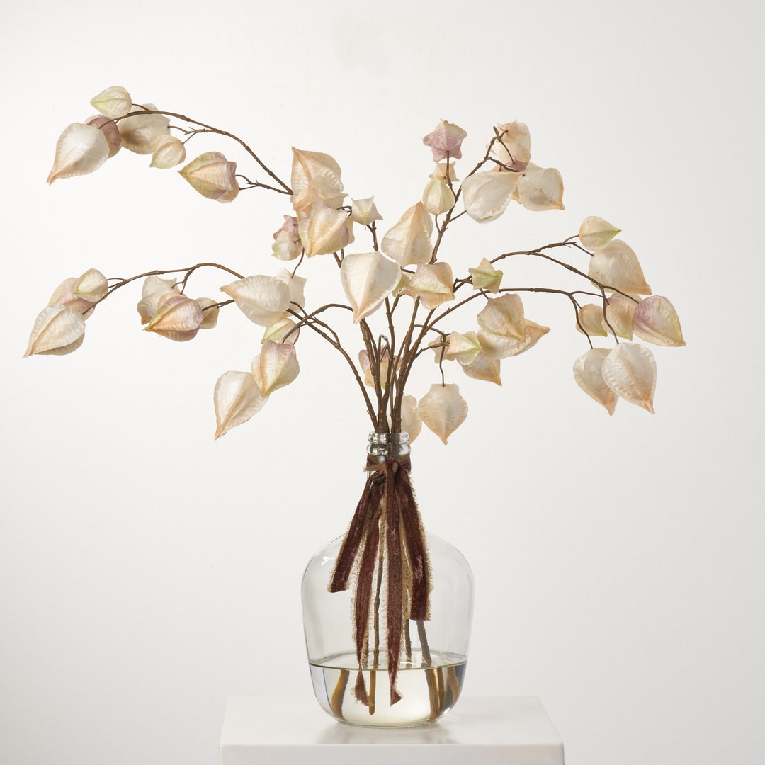 Chinese Lantern Tree Branch Pods in Jug Style Vase Available in Two ...