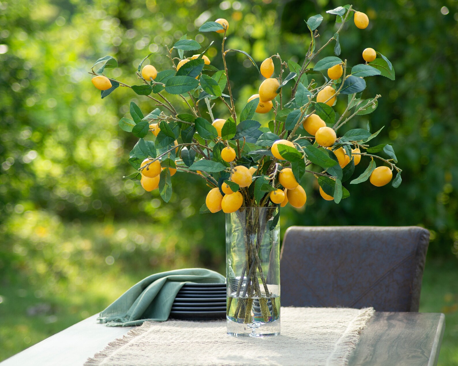 Meyer Lemon Tree Branches in Illusion Water Everyday Spring Arrangement ...