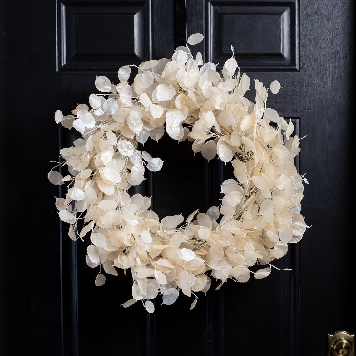 Dried Look Translucent Bleached Lunaria All Seasons Wreath - Etsy