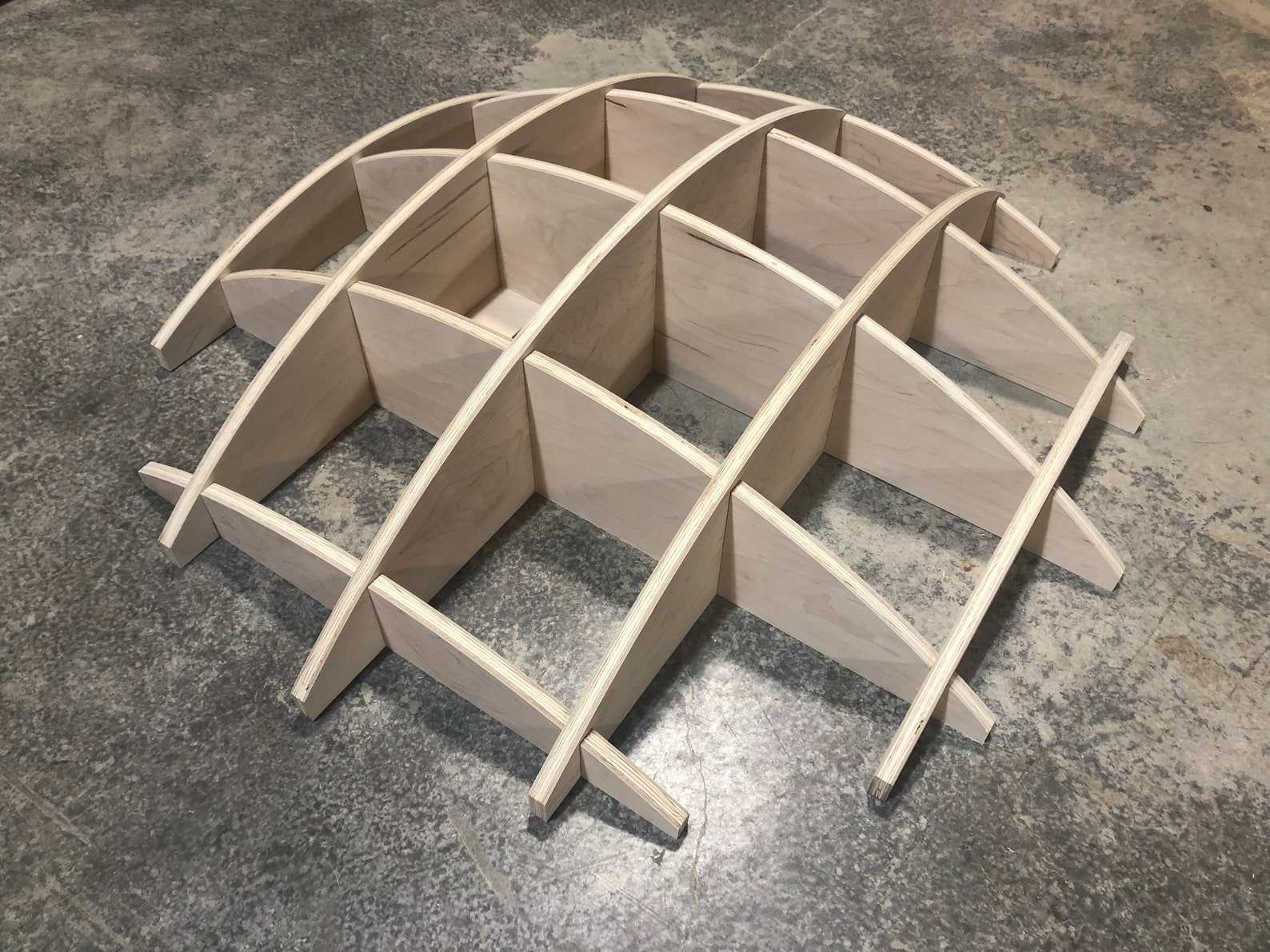 Modular Paintable Wooden Wall Shelf, Sphere Bookcase, Hanging Geometric ...