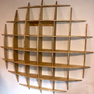 Parametric Wall Shelf, Hanging Bookcase, Large Wood Shelves Bookshelf ...