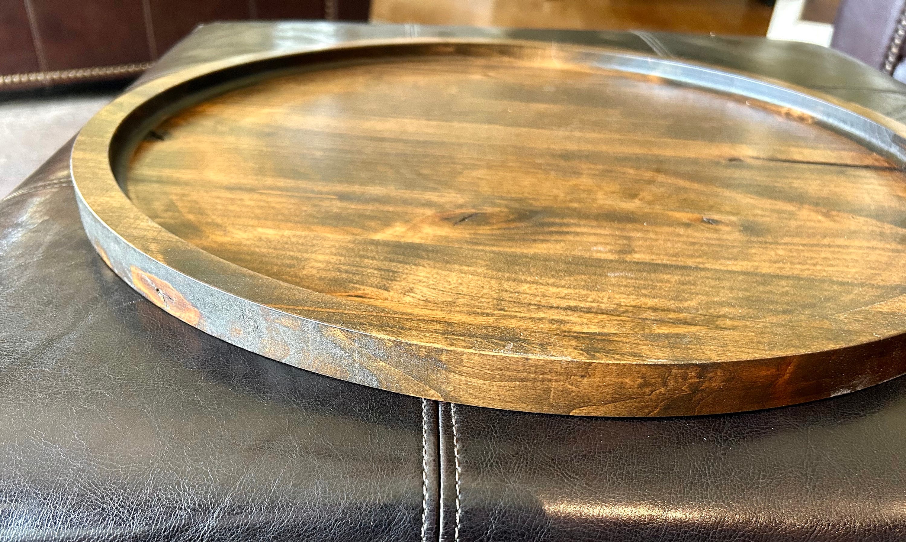 Large Wood Circle Tray Charcuterie Board Serving Platter - Etsy