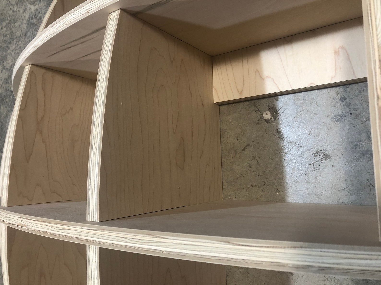 Modular Paintable Wooden Wall Shelf, Sphere Bookcase, Hanging Geometric ...