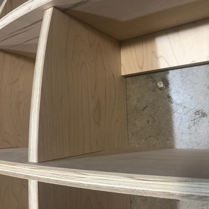 Modular Paintable Wooden Wall Shelf, Sphere Bookcase, Hanging Geometric ...