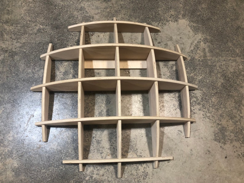 Wood Sphere Shelf, Wood Rack, Wooden Rustic Shelf, Wall Decoration ...