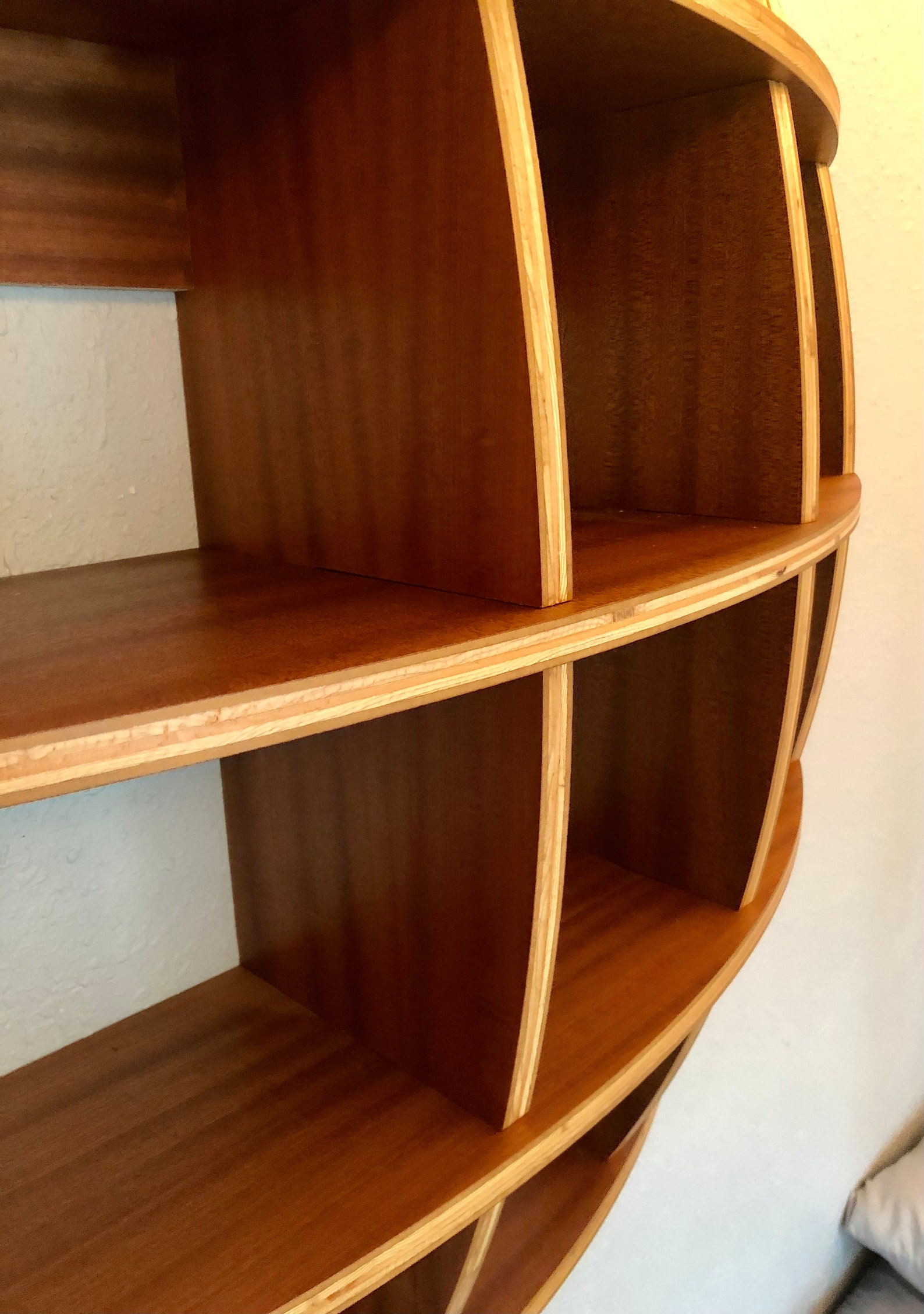 Wood Wall Shelf Hanging Bookcase Modern Sphere Book Display - Etsy
