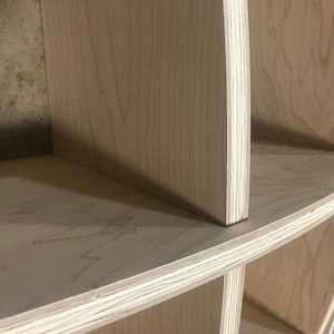 Modular Paintable Wooden Wall Shelf, Sphere Bookcase, Hanging Geometric ...