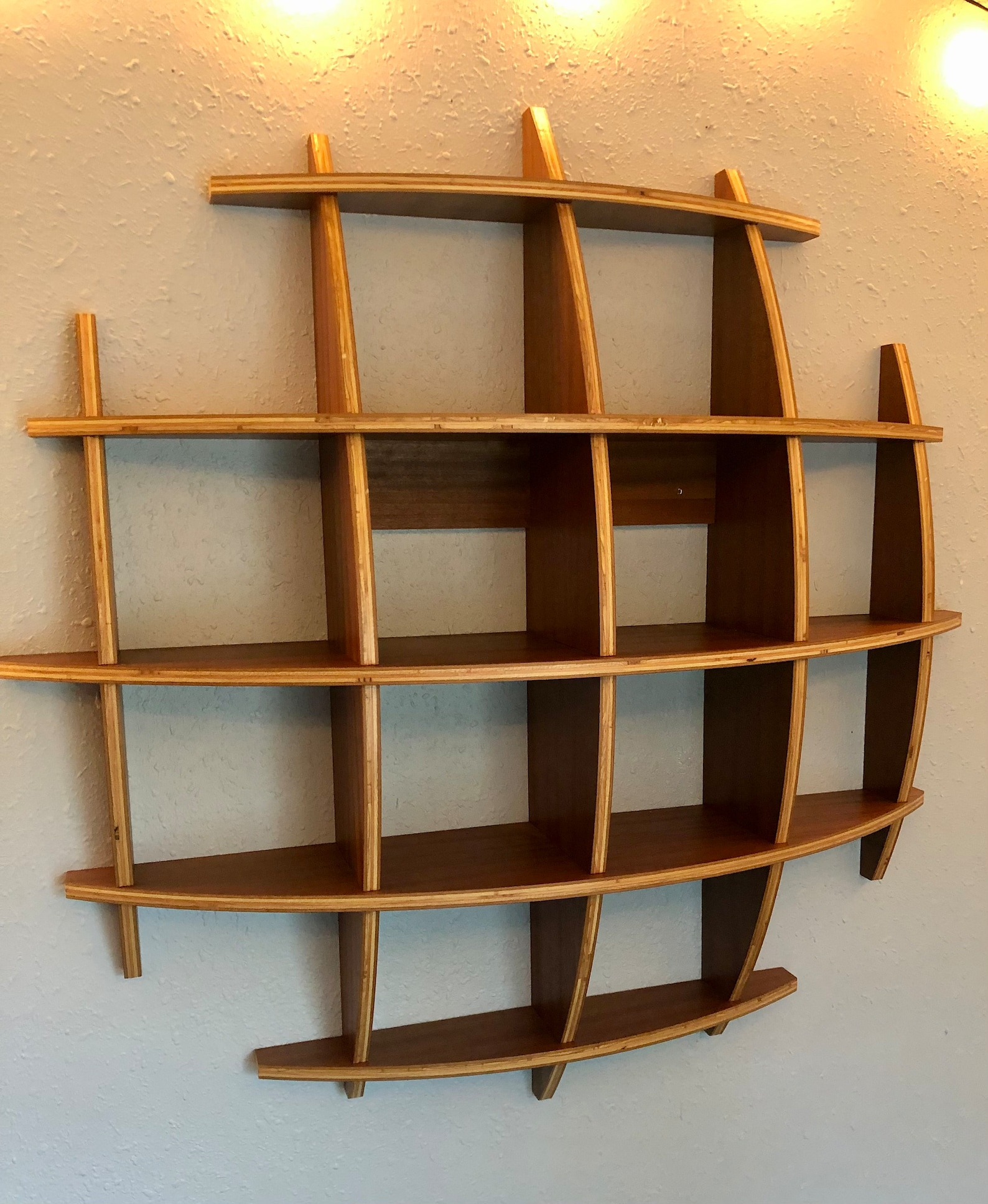 Wood Wall Shelf Hanging Bookcase Modern Sphere Book Display - Etsy
