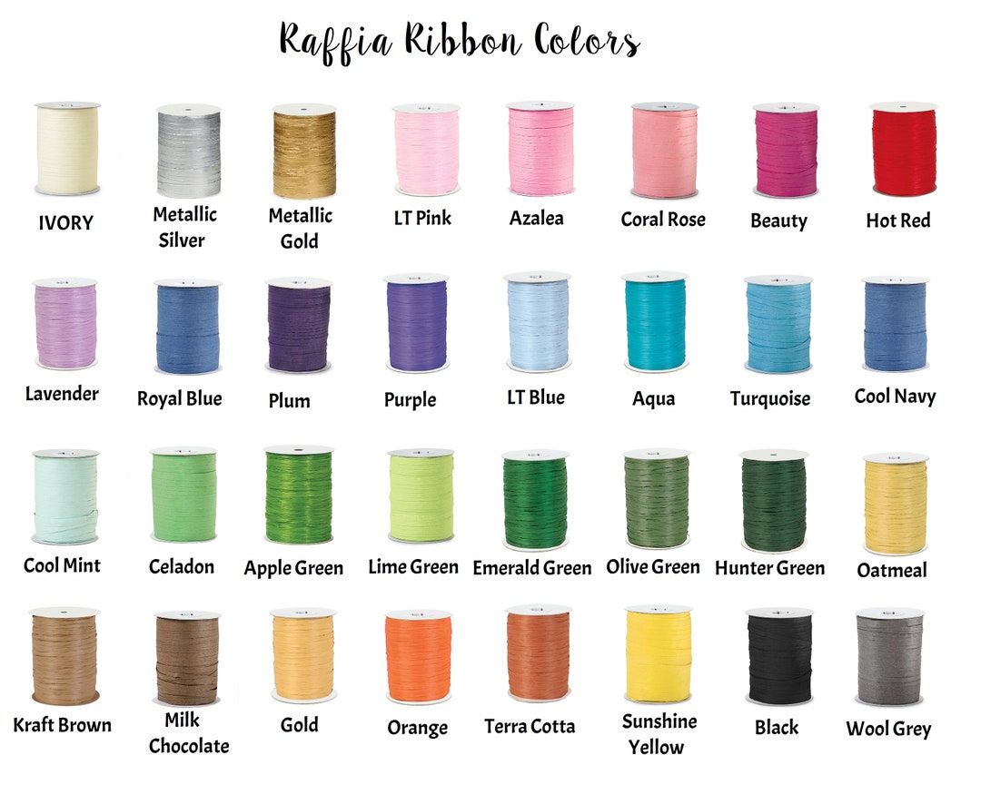Ribbon Types and Colors Available - for Viewing Only, Do Not Purchase ...