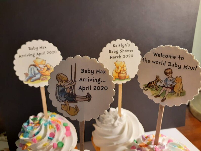 Classic Pooh & Friends Cupcake Toppers, Classic Pooh Verses Cupcake ...