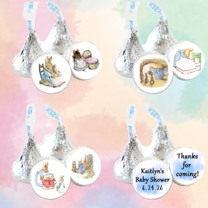 Beatrix Potter Peter Rabbit Kiss Candy Round Labels, Beatrix Peter ...