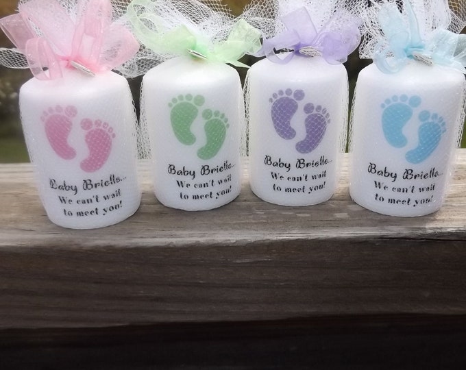 Baby Footprints Feet Baby Shower or Birthday Candle Favors - Etsy