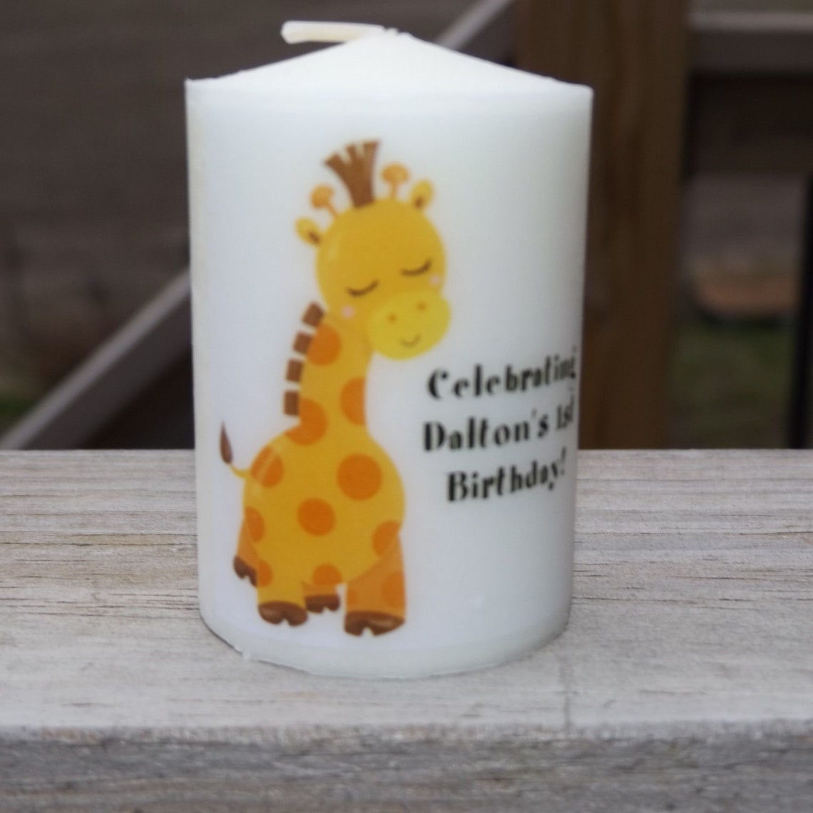 Adorable Giraffe Jungle Animal Baby Shower Candle Favors - Giraffe ...