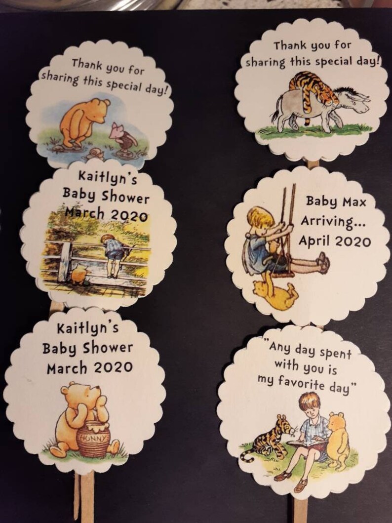 Classic Pooh & Friends Cupcake Toppers, Classic Pooh Verses Cupcake ...