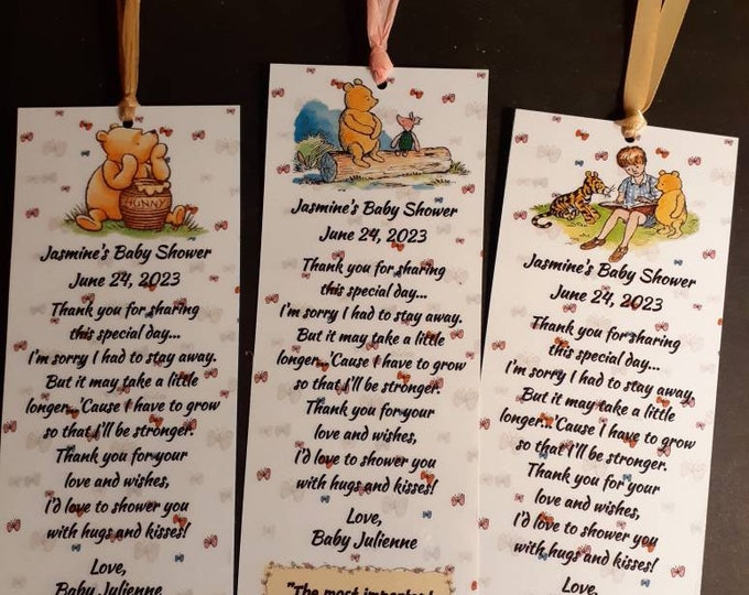Classic Pooh Verse Bookmark Favors, Classic Pooh & Friends Bookmarks ...